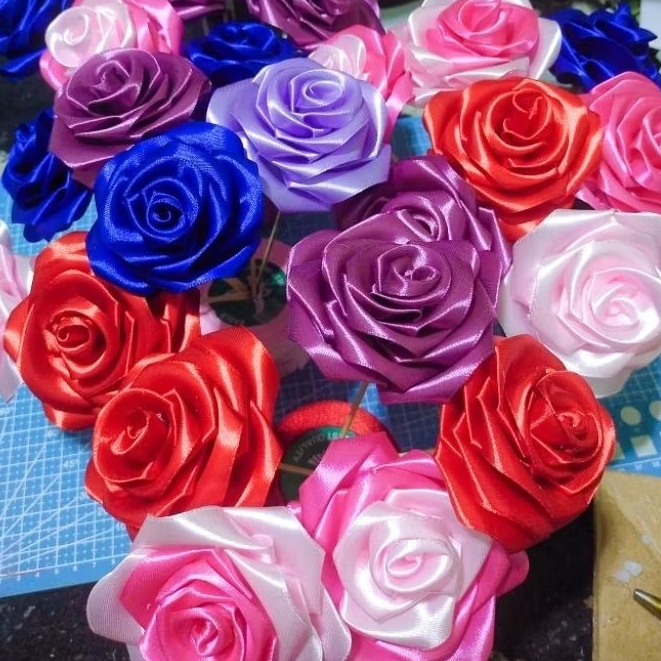 Jual 025BPS| BUNGA PITA SATIN | BUNGA SATIN SIAP PAKAI | DIAMETER BUNGA ...