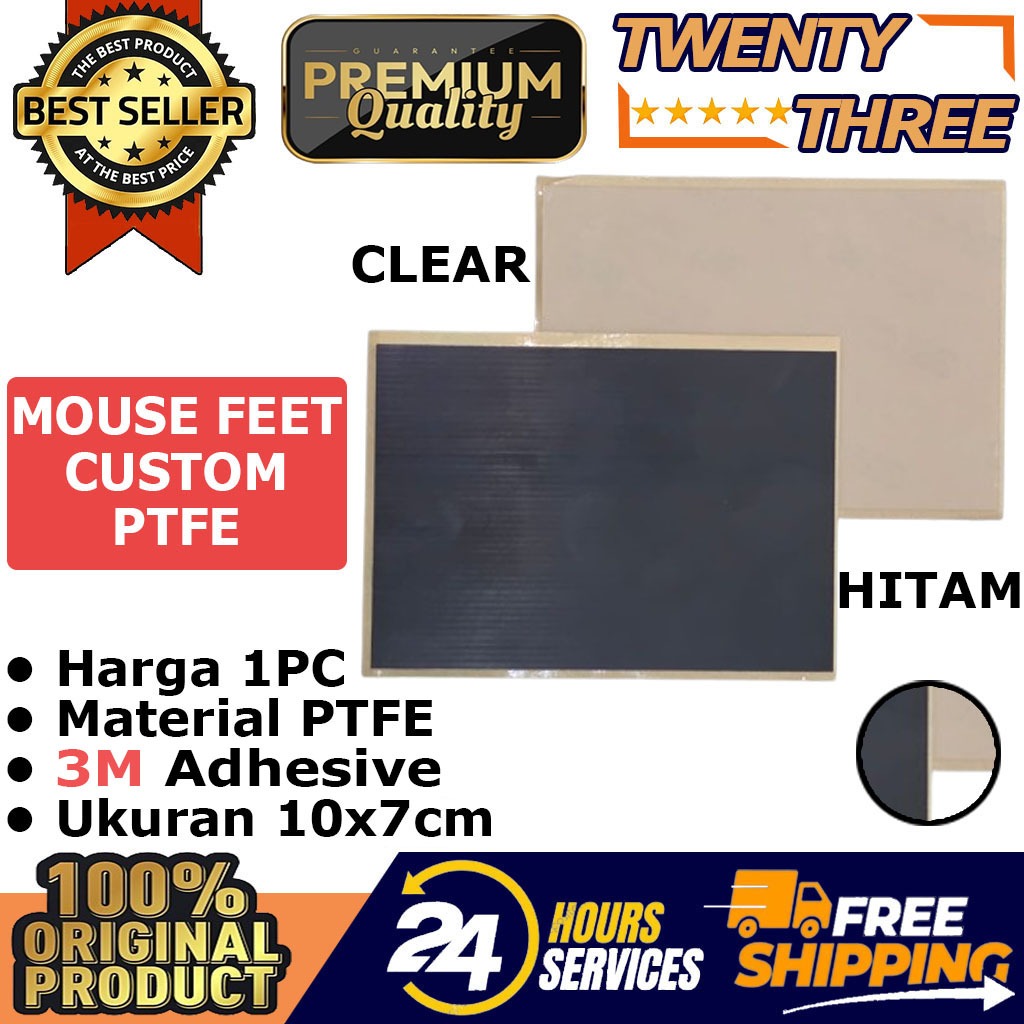 Jual PTFE Teflon Tape Universal Mousefeet DIY / Custom Mouse Feet ...