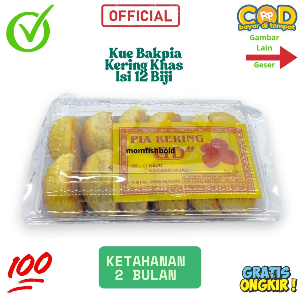 Jual Bakpia Kering Kacang Ijo Isi 12 Buah | Shopee Indonesia