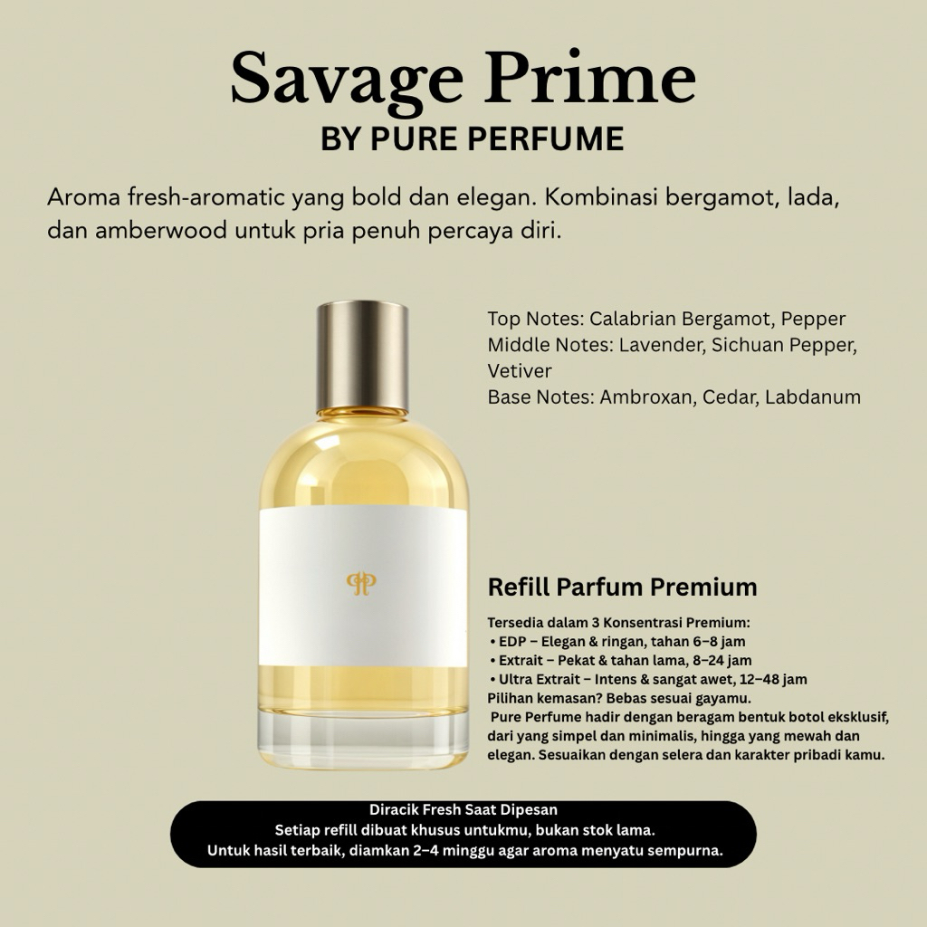 Jual Savage Prime by Pure Perfume | Refill Parfum Premium Aroma ...