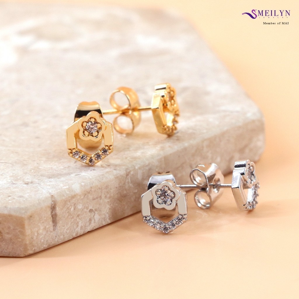 Jual PROMO! MEILYN Anting Tusuk Emas Perhiasan Wanita Anting Giwang ...