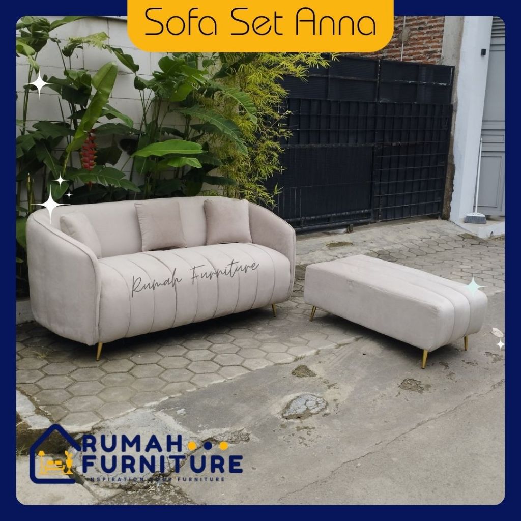 Jual Sofa Set Anna / Sofa Modern / Bench / Sofa Aesthetic / Sofa Bench ...