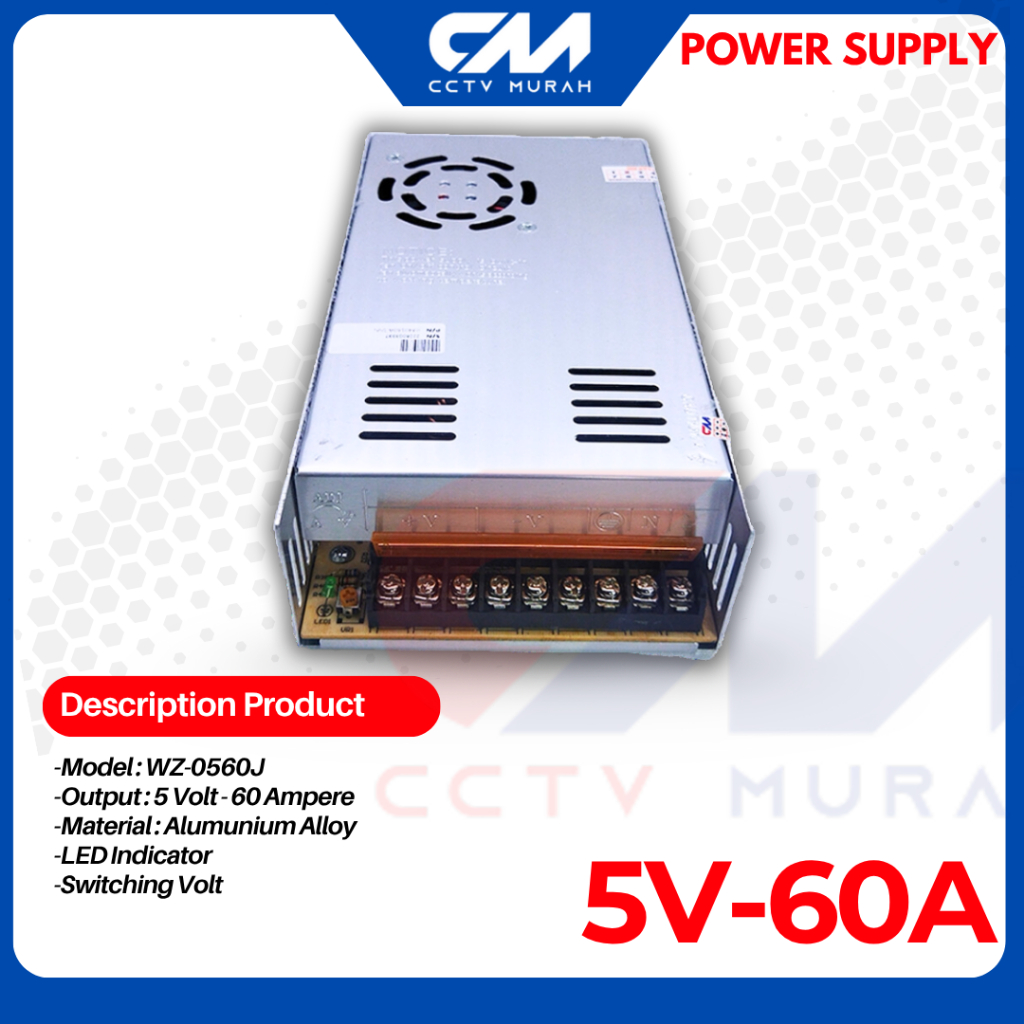 Jual POWER SUPPLY 5V/60A || SWITCHING 5V/60A || PSU 5V\60A | Shopee ...