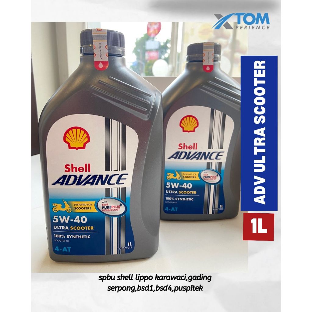 Jual Shell Advance Ultra Scooter Oil 5W-40 Anti-Automatisasi 4-AT 1L ...