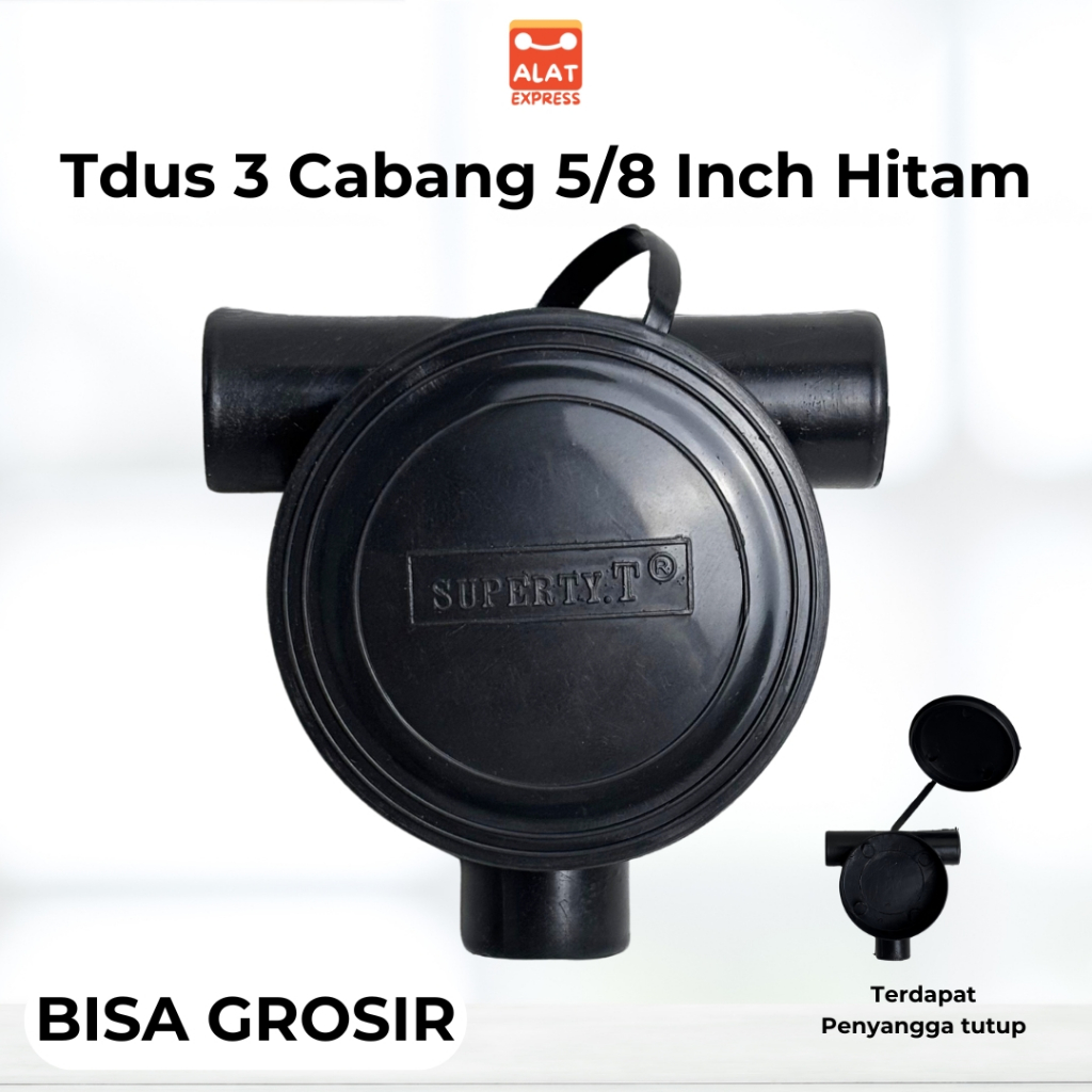 Jual T Dus 5/8 Inch Hitam Kotak Sambungan Pipa Listrik 3 Cabang ...
