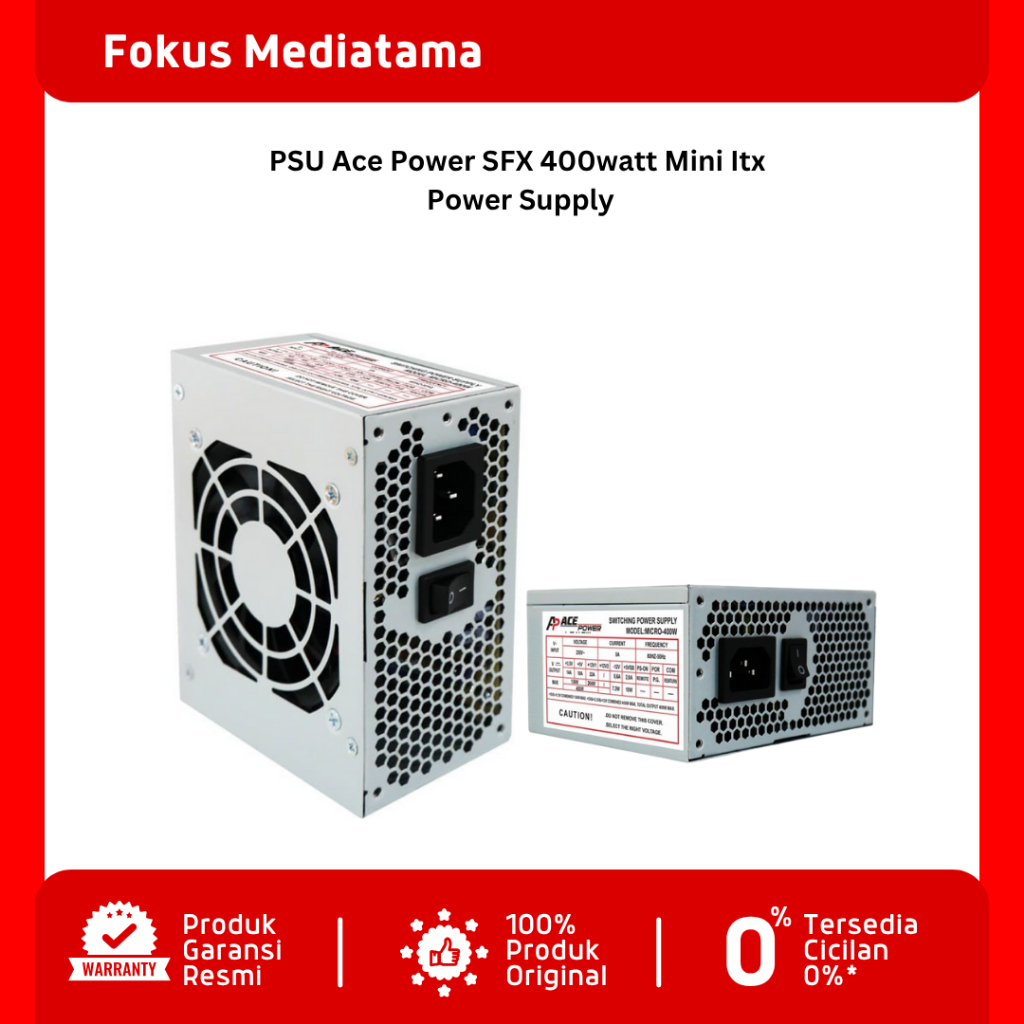 Jual PSU Ace Power SFX 400watt Mini Itx Power Supply | Shopee Indonesia