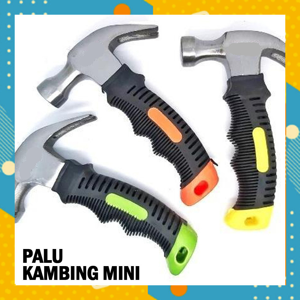 Jual Palu MINI Palu Kambing Cebol Paku Tembok Gagang Karet Claw Hammer ...