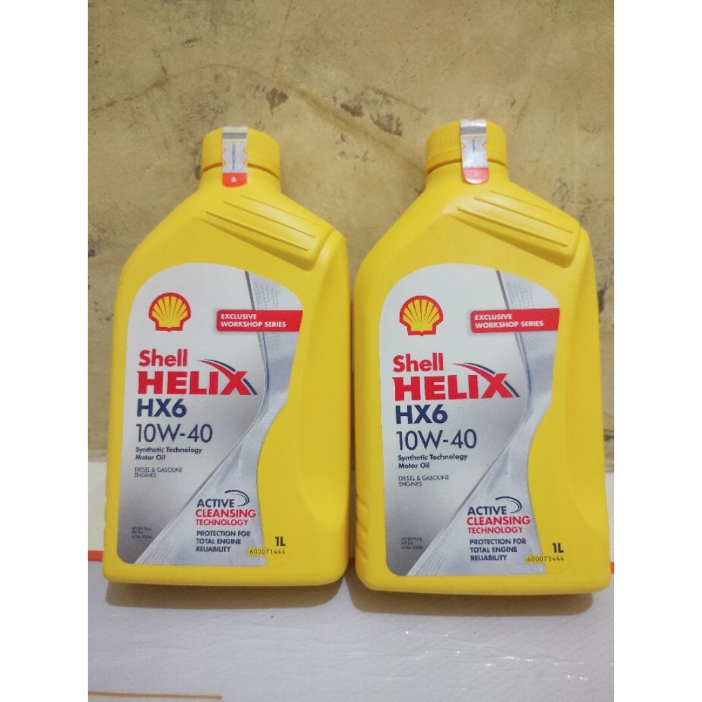 Jual OLI MOBIL SHEL HELIX HX6 10W-40 | HX6 1 LITER | BARCODE HIJAU ...