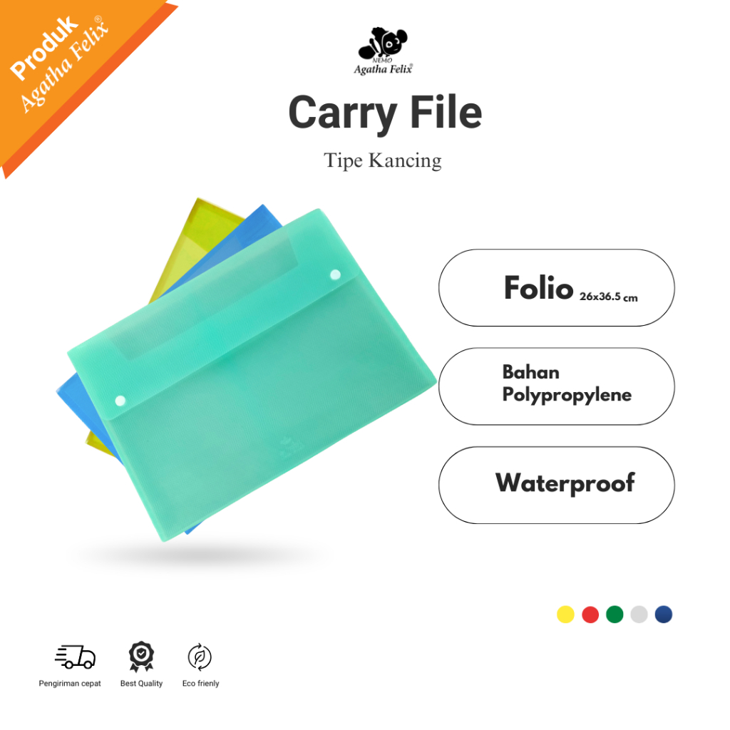 Jual Carry File F4 Tipe Kancing - Lebar 1-3 cm | Agatha Felix | Shopee ...