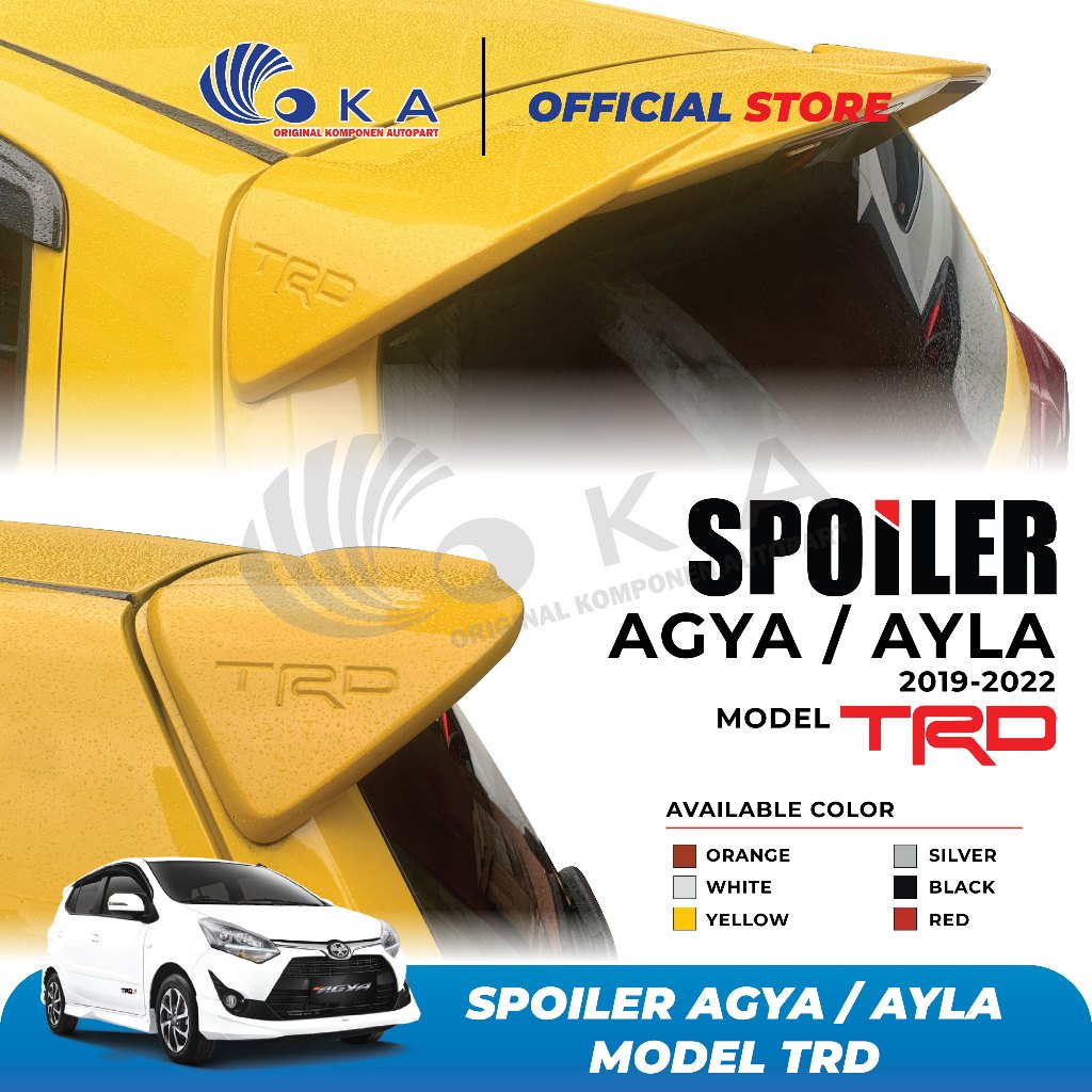 Jual OKA - Spoiler Agya / Ayla 2019 2020 2021 2022 Original Model Trd ...