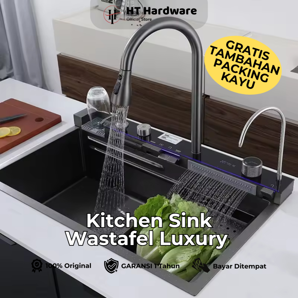 Jual Kitchen Sink Wastafel 304 Stainless Steel HT Hardware Bak Cuci ...