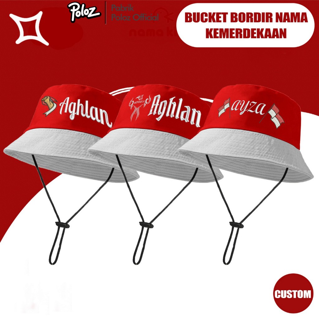 Jual Topi Bucket Costum Nama Anak Bucket Bordir Costum Nama Topi Bordir ...
