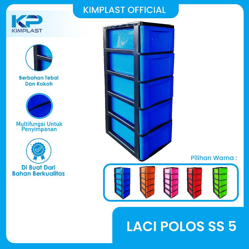 Jual KIMPLAST Laci Polos Susun 5/ Laci Susun 5/ Lemari Plastik Polos ...