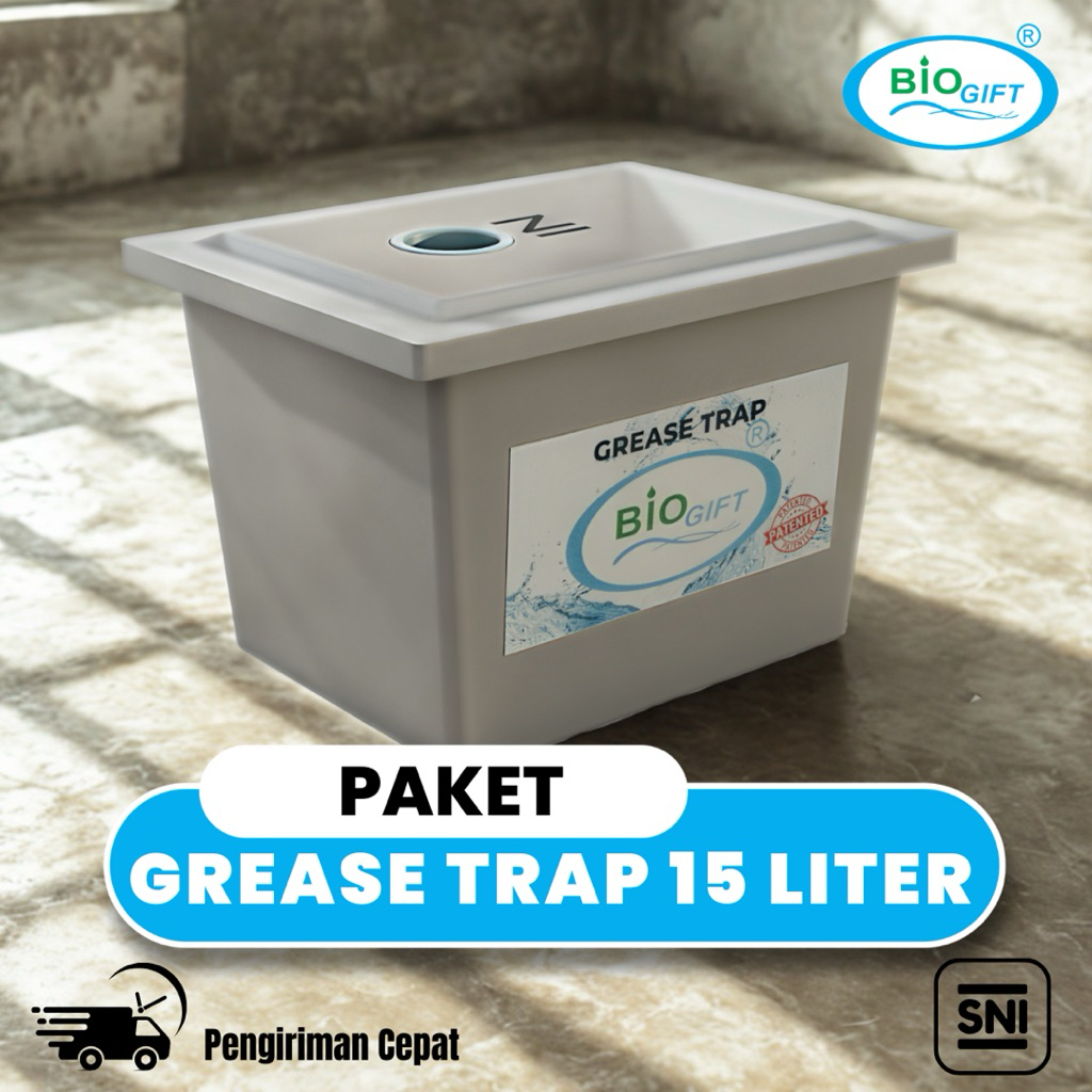 Jual Grease Trap 15 Liter Abu Abu BIOGIFT - Penangkap Lemak Saringan ...