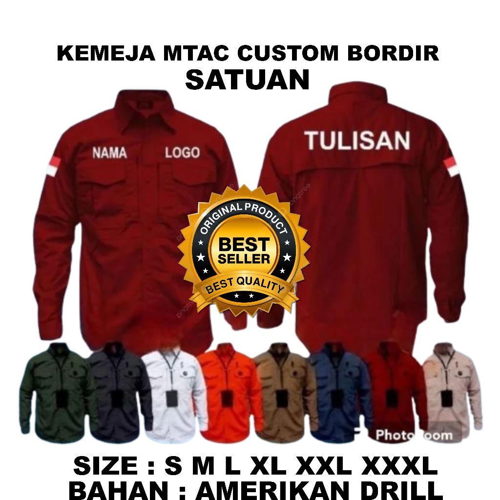 Jual Kemeja Tactical M-TAC Custom Bordir Satuan / Kemeja Tactical Outdoor / Kemeja Lapangan ...
