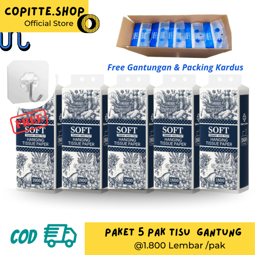Jual Paket 5 Pak Ekonomis Tisu Murah Serbaguna Tisu Wajah Tisu Dapur ...