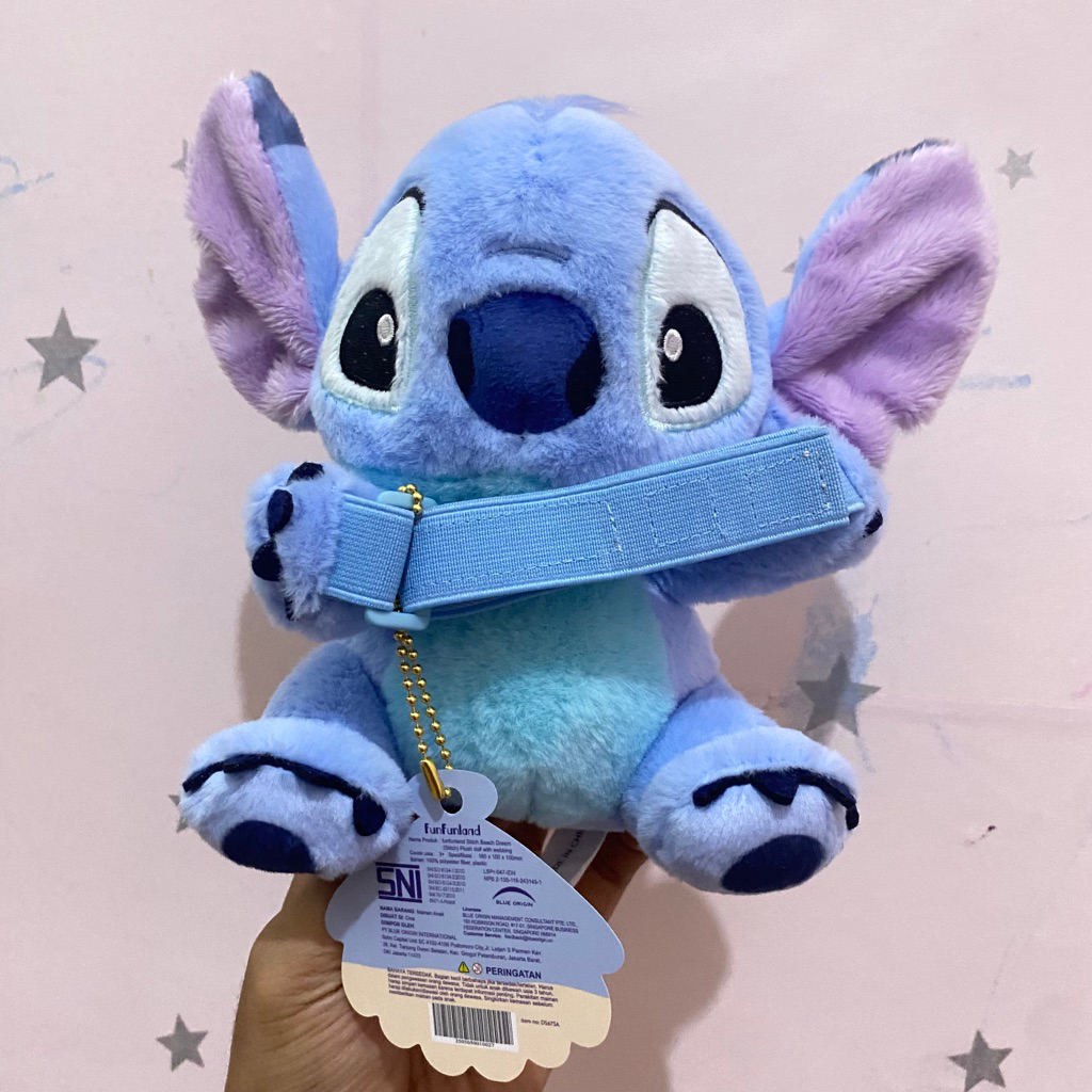 Jual Disney Stitch Beach Dream Season Hugging Doll Plush Toy with Strap ...