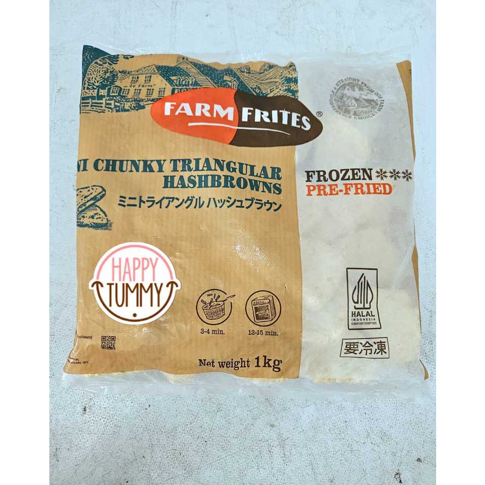 Jual Farm frites mini chunky triangle hashbrown french fries kentang ...