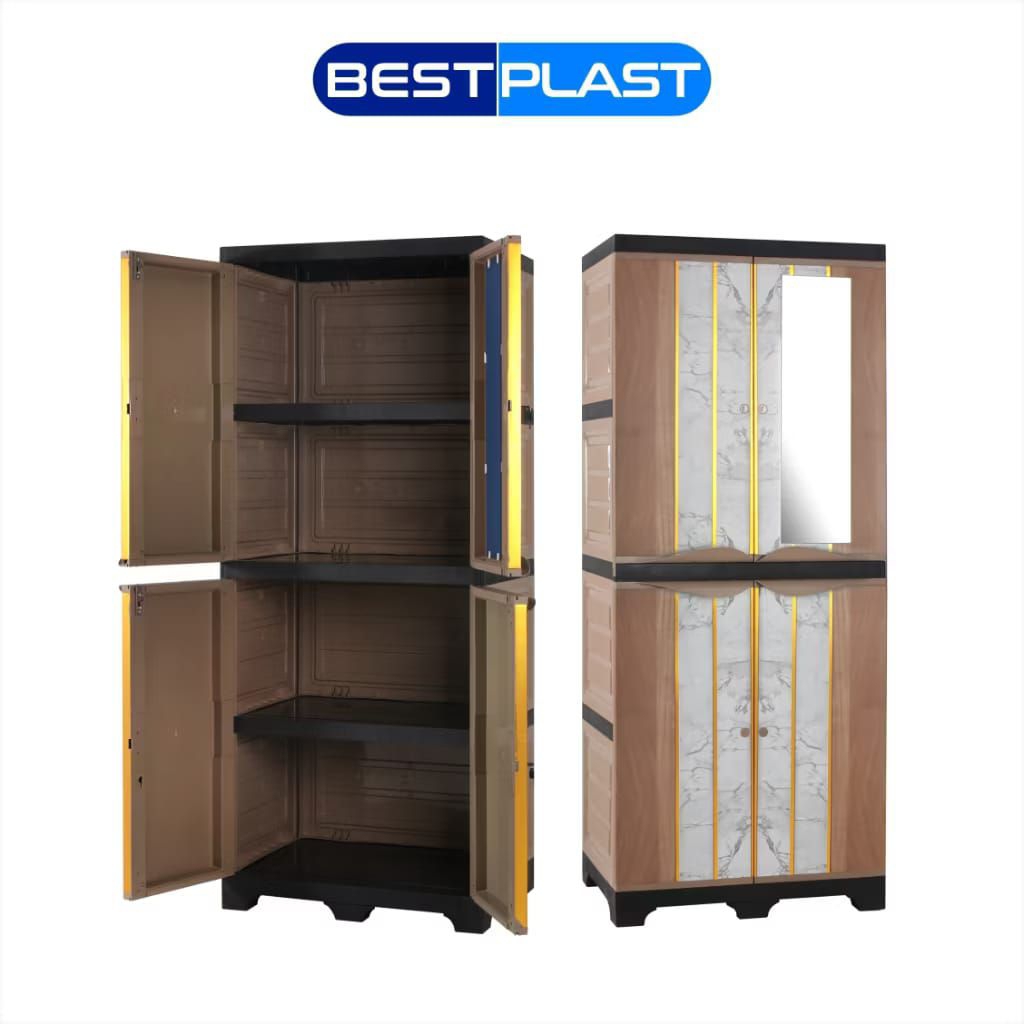 Jual LEMARI PLASTIK 2 PINTU BESTPLAST GOLD / LEMARI PLASTIK FULL ...