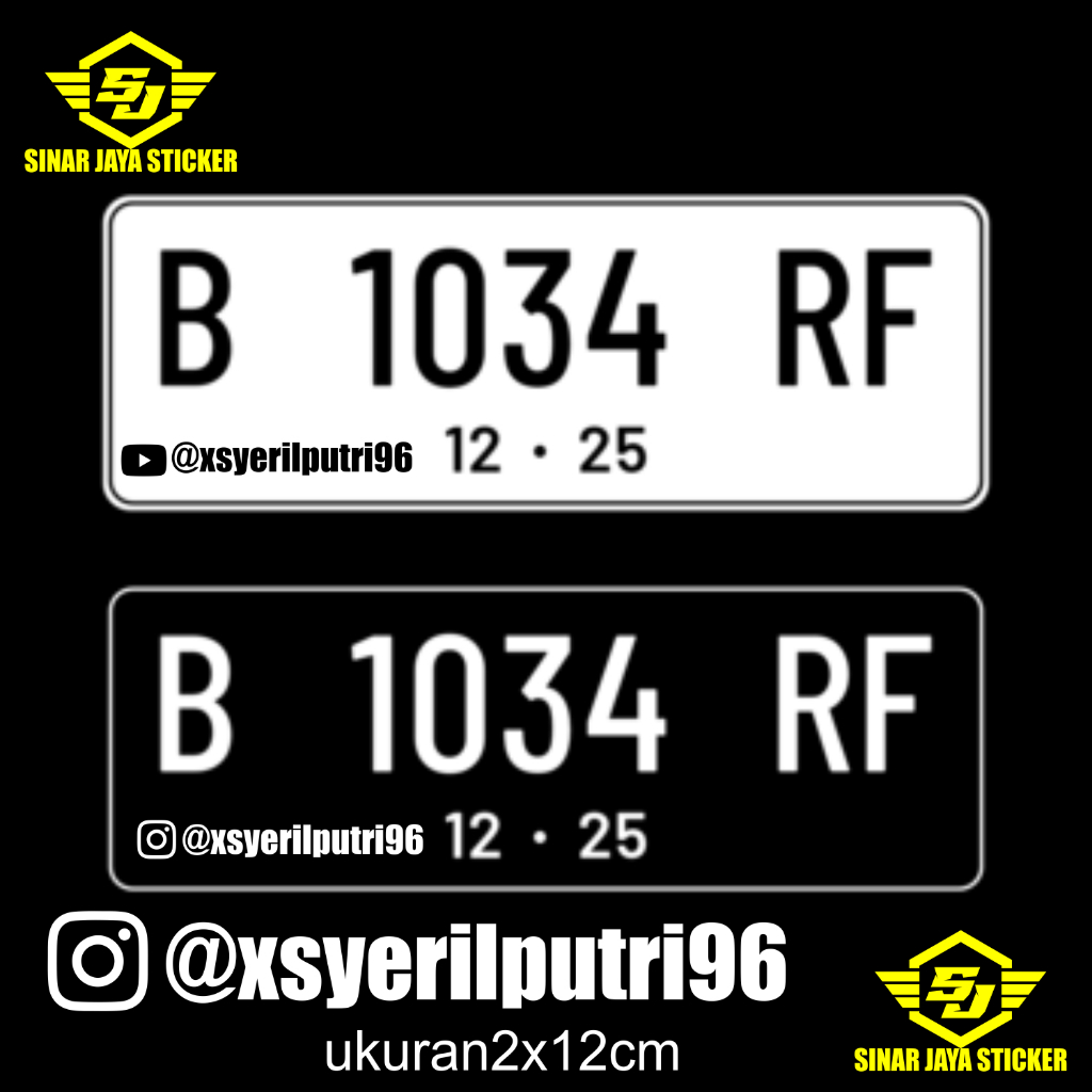Jual stiker cuting custom plat nomor dan tangki motor tulisan akun ...