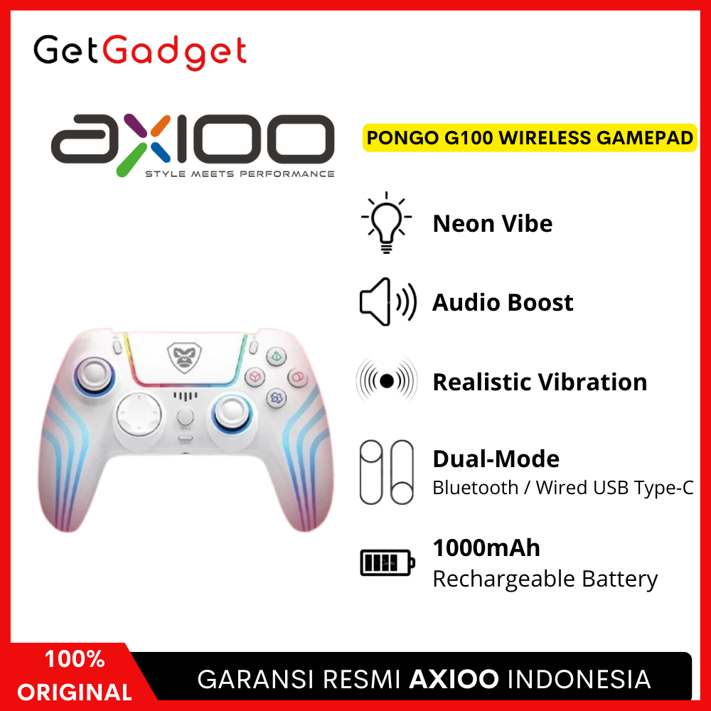 Jual Gamepad Axioo Pongo G100 Joystick Dual Mode Gaming Wireless ...