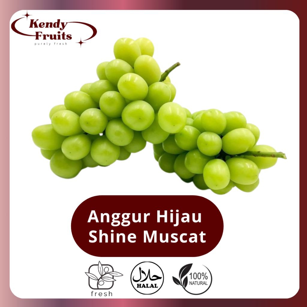 Jual ANGGUR Hijau Shine Muscat 500 Gr | Buah Segar Sehat Fresh | Shopee ...