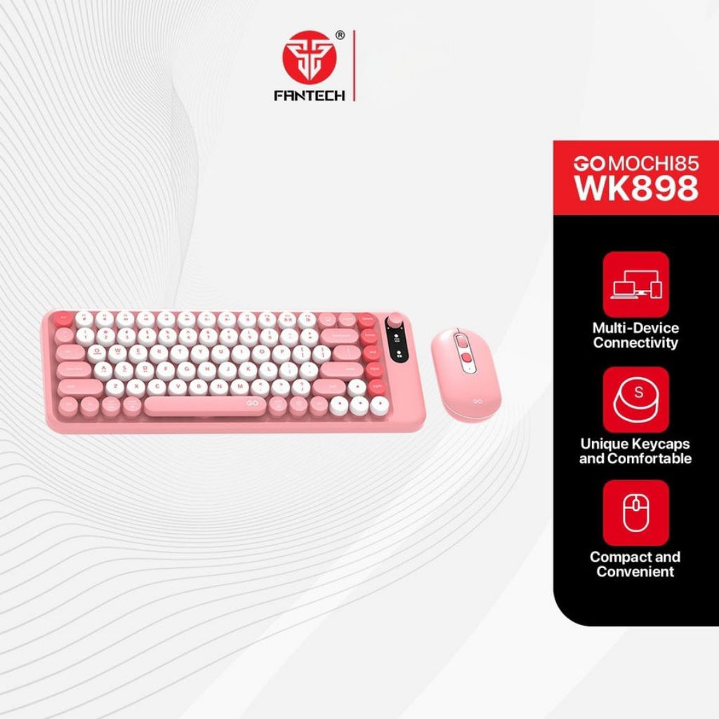 Jual KEYBOARD MOUSE FANTECH GO MOCHI 85 WK898 COMBO WIRELESS ORIGINAL | Shopee Indonesia
