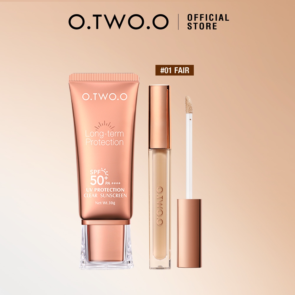 Jual O.TWO.O 2 pcs/set Sunscreen & Full Coverage Concealer Cream Face ...