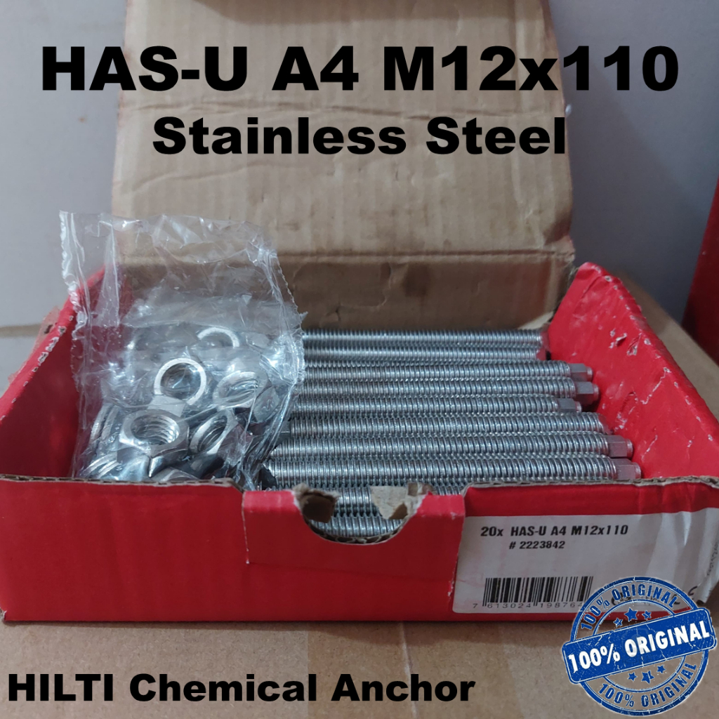 Jual Angkur Chemical HILTI HAS-U A4 M12x110 Stainless Steel | Shopee ...