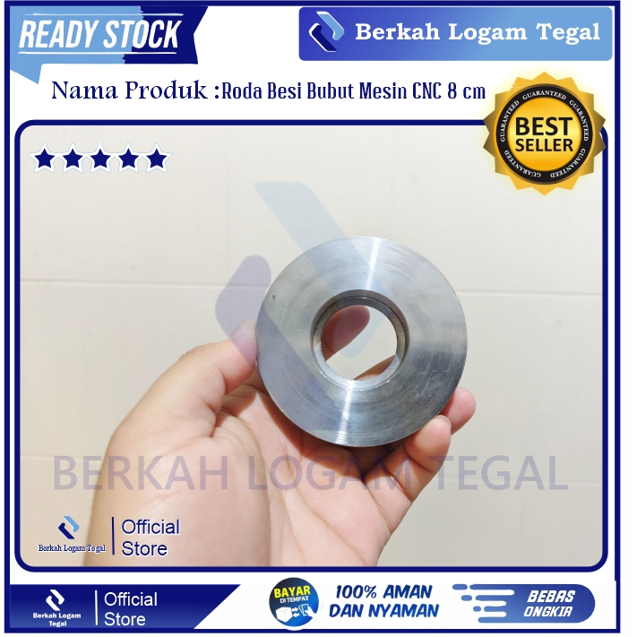Jual Roda Besi Bubut Mesin CNC Pengganti Rumah Roda Pintu Pagar 8 cm ...