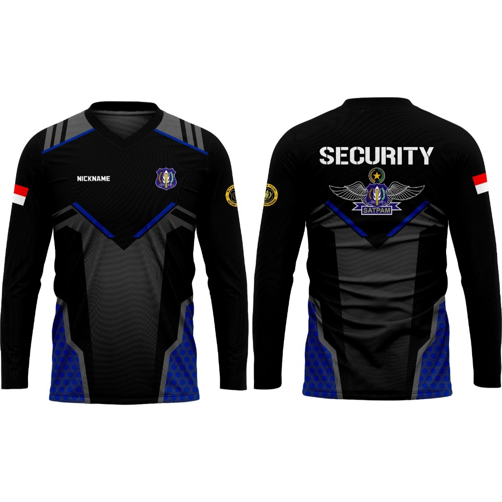 Jual JERSEY SATPAM TERBARU /JERSEY KAOS SECURITY HITAM /SERAGAM SATPAM ...