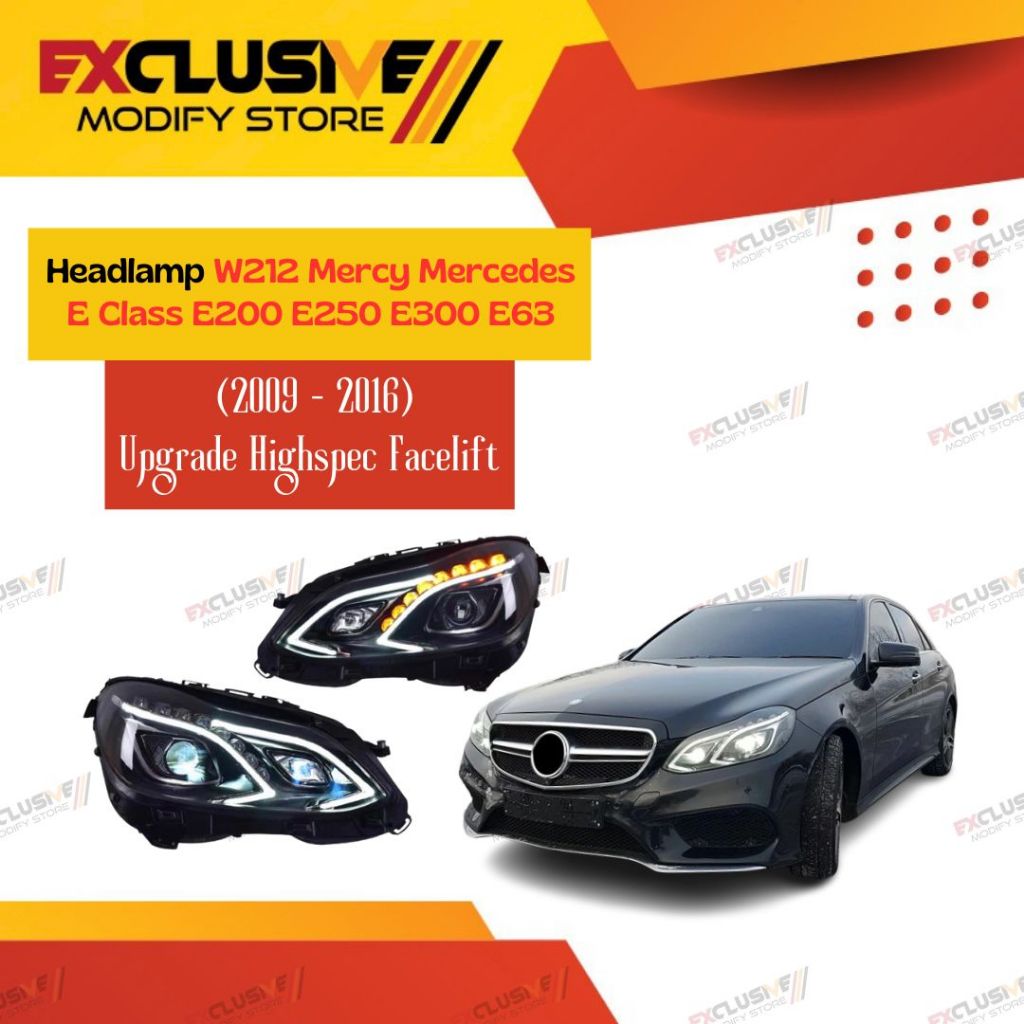 Jual HEADLAMP MERCY MERCEDES W212 (2009 - 2016) E Class E200 E250 E300 ...