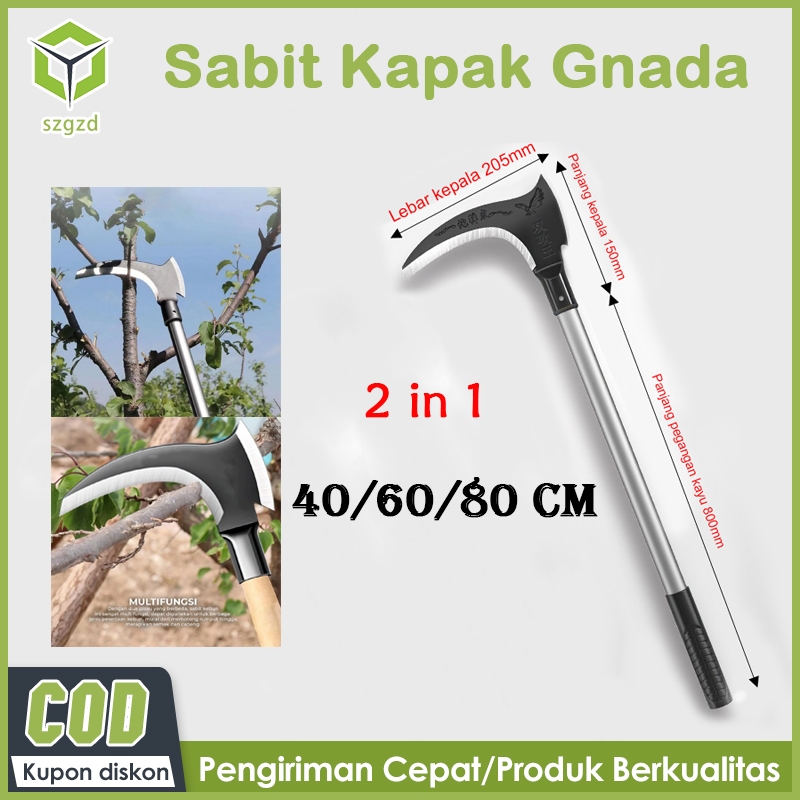 Jual Szgzd 40/60/80CM Sabit Arit Rumput Baja Asli Sabit Kapak Ganda ...