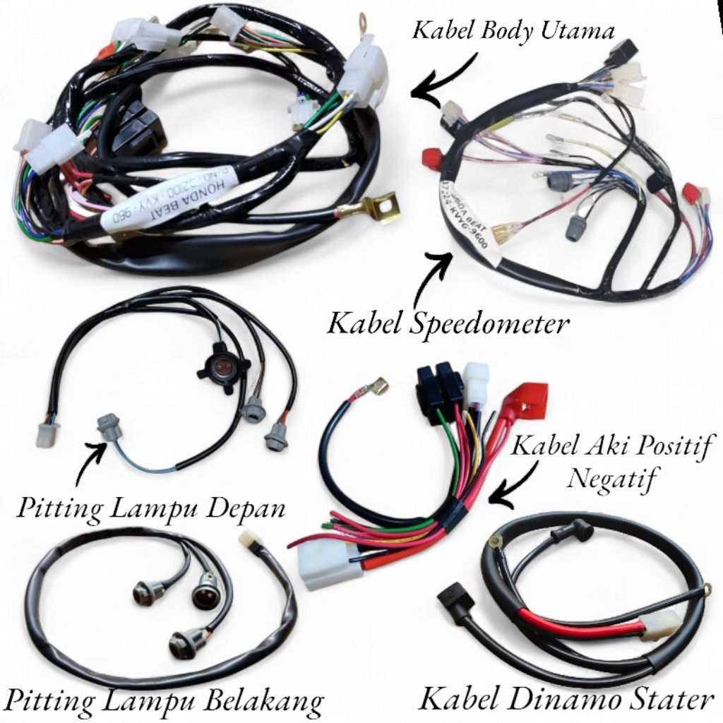 Jual Kabel Bodi Fullset Komplit 5 Item Beat Karbu KVY Old/Lama Set ...