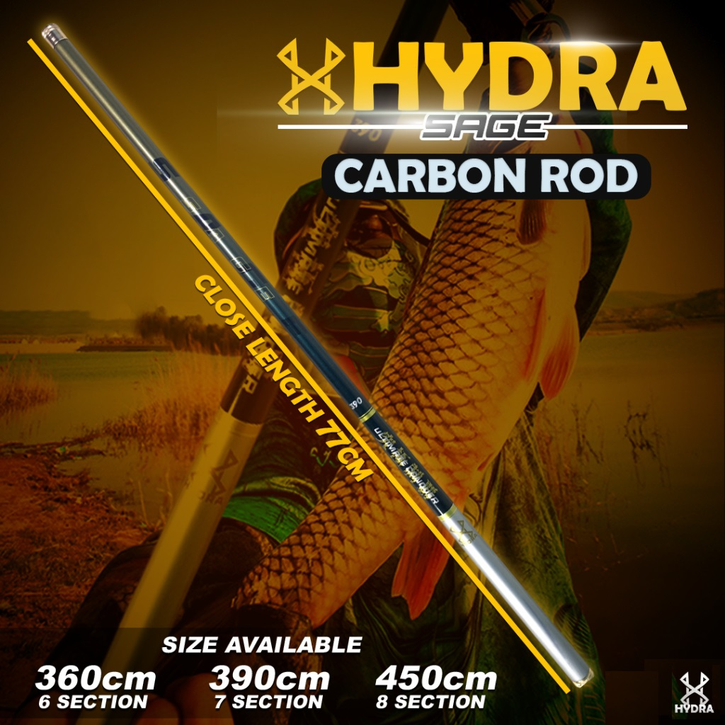 Jual Hydra Sage Carbon Rod - Joran Pancing Fiber Karbon 360cm 390cm ...