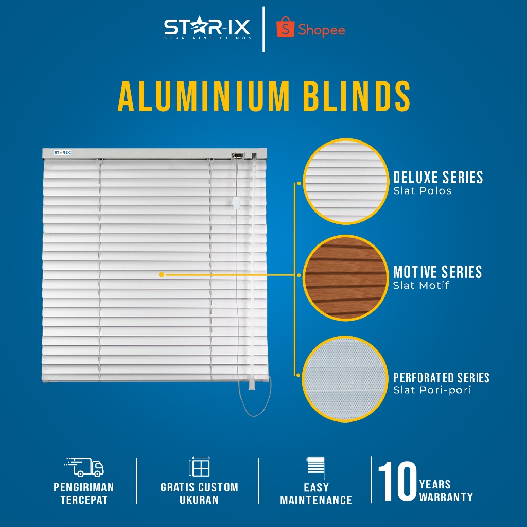 Jual Tirai Aluminium - Aluminium Blinds - Venetian Blinds / Slimline ...