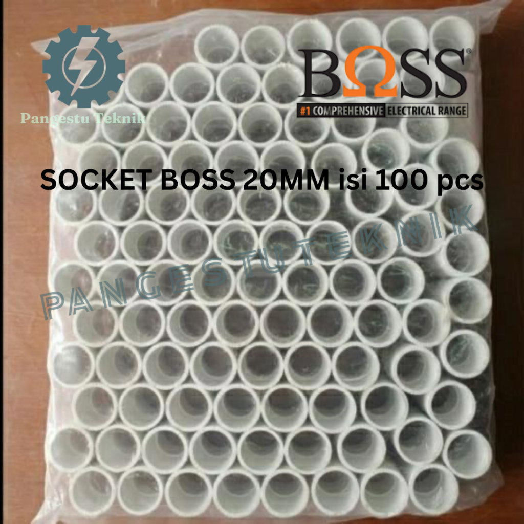Jual Socket Soket pipa conduit BOSS 20 mm isi 100 pcs Putih | Shopee ...