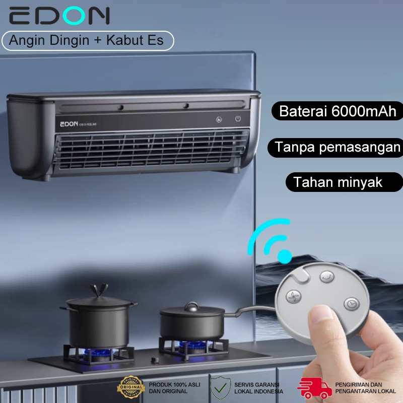 Jual Kipas Angin AC Dinding ED0N Remote / Panel Sentuh, Baterai, Untuk ...