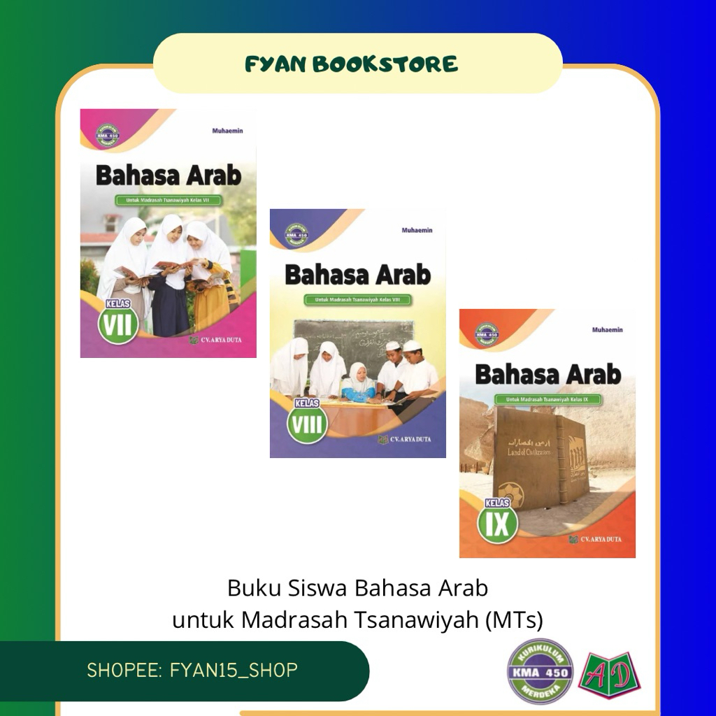 Jual Fyan Book Store: Buku Siswa Bahasa Arab Madrasah Tsanawiyah MTs Kurikulum Merdeka KMA 450 ...