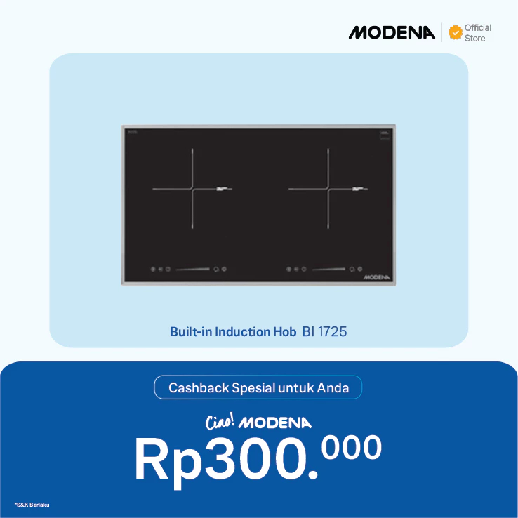 Jual MODENA BI 1725 premium induction hob atau kompor induksi 70 cm ...