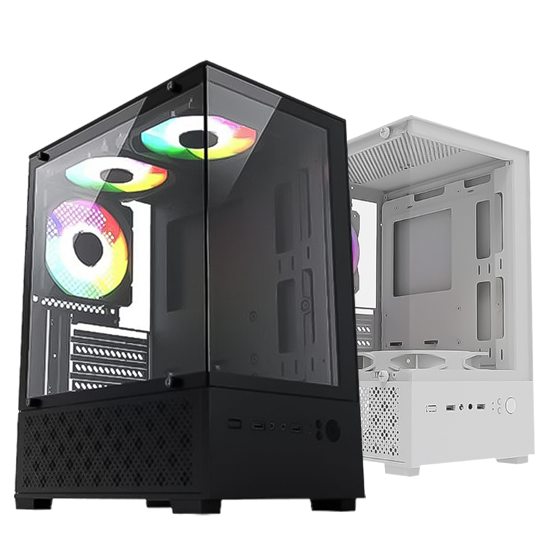 Jual INFORCE ETERNAL Tempered Glass M-ATX Gaming Case - YIN Black ...
