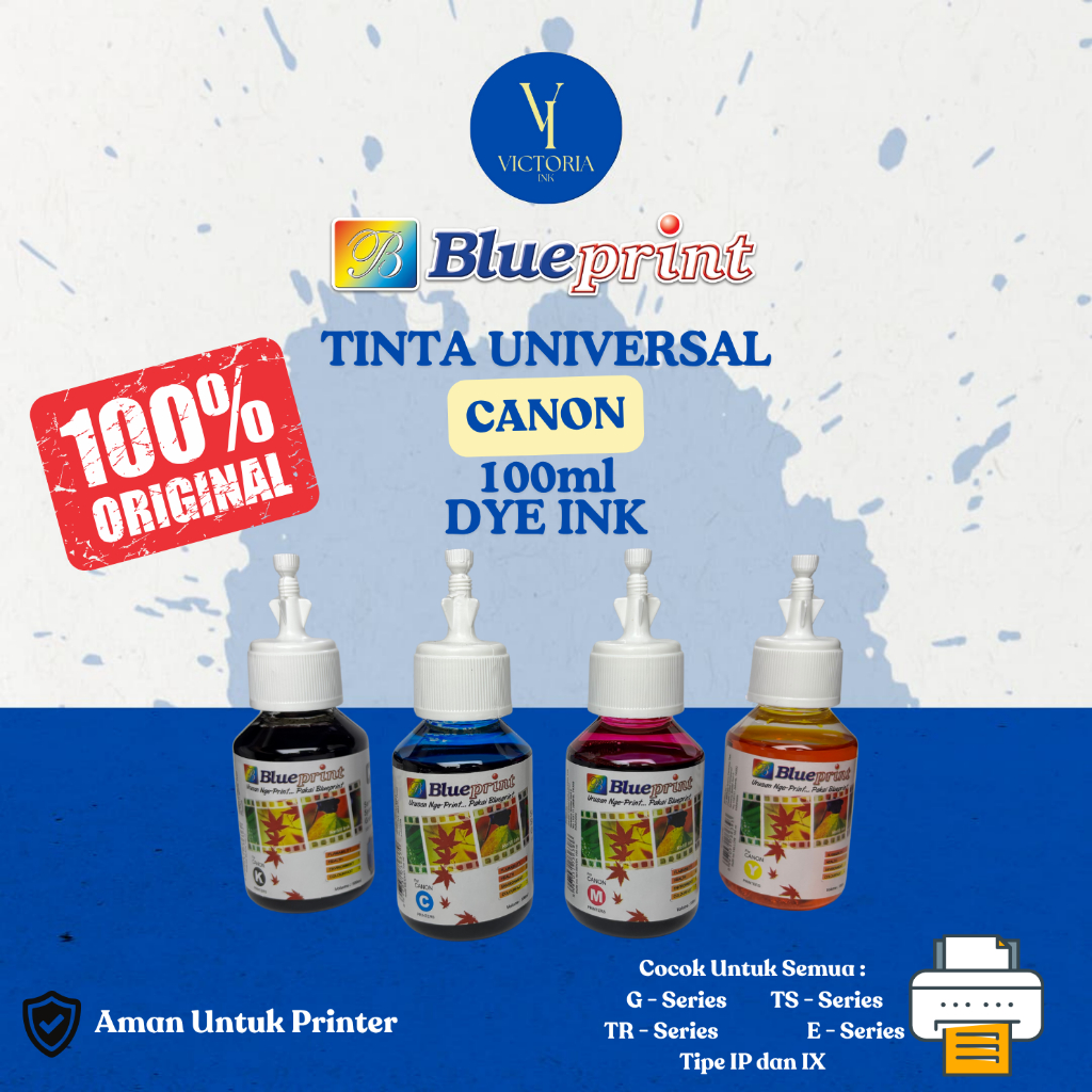 Jual Tinta Refill Canon Blueprint 100ml Tinta Refill Cartridge Canon ...