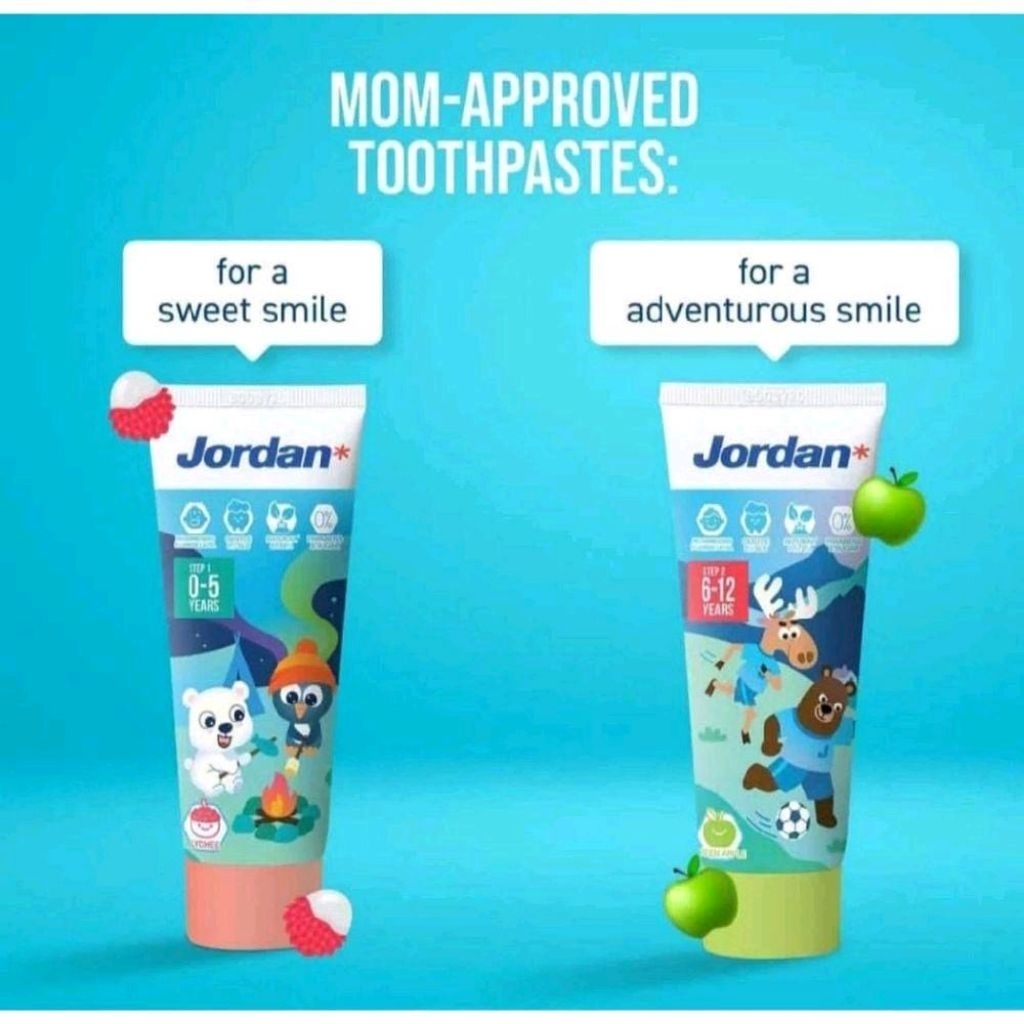 Jual Jordan Kids Toothpaste Step1 / Step2 75gr - Pasta Gigi Berfluoride ...