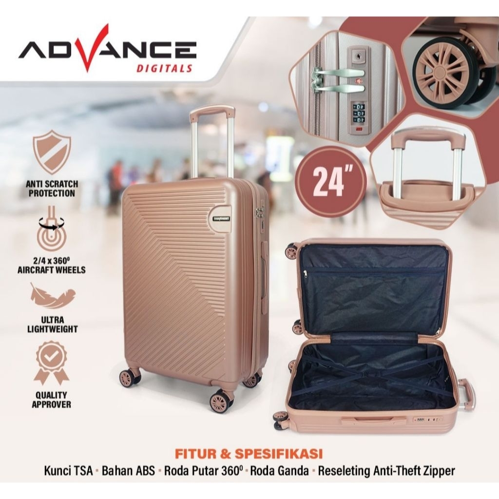 Jual ADVANCE KOPER ONE COLOR ROSE GOLD UKURAN 24" DAN 20" | Shopee ...