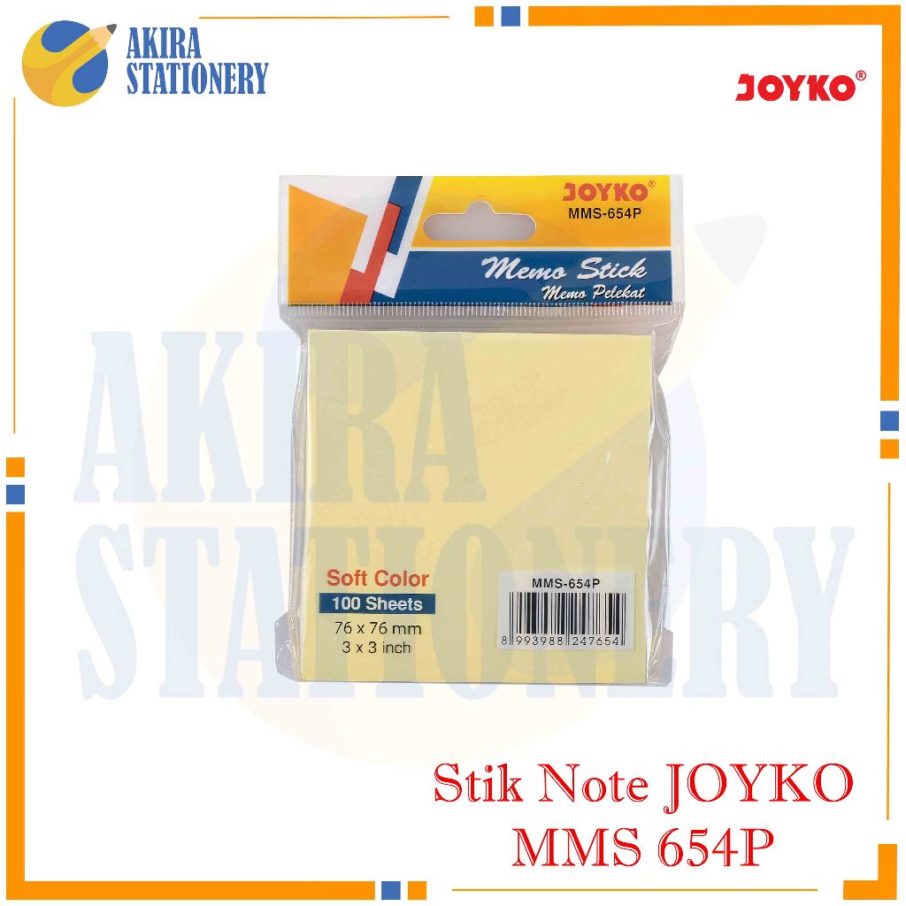 Jual Sticky Note JOYKO 654 Pastel / Kertas Memo Tempel 654-P / Memo ...