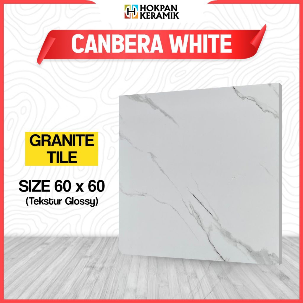 Jual GRANITE UKURAN 60X60 CANBERRA WHITE (BACA DESKRIPSI!!!) | Shopee ...