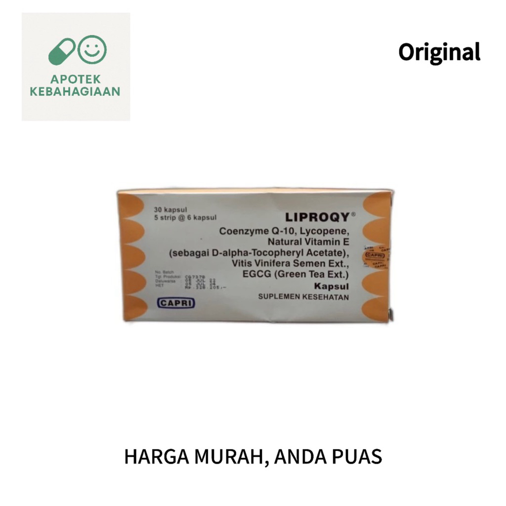 Jual Liproqy Box Isi 30 Tablet Vitamin Suplemen | Shopee Indonesia