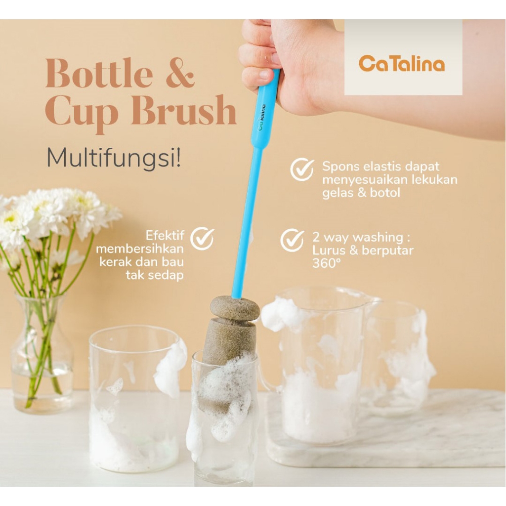 Jual Spons Cuci Botol Susu Bayi Sikat Gelas & Botol Minum Panjang ...