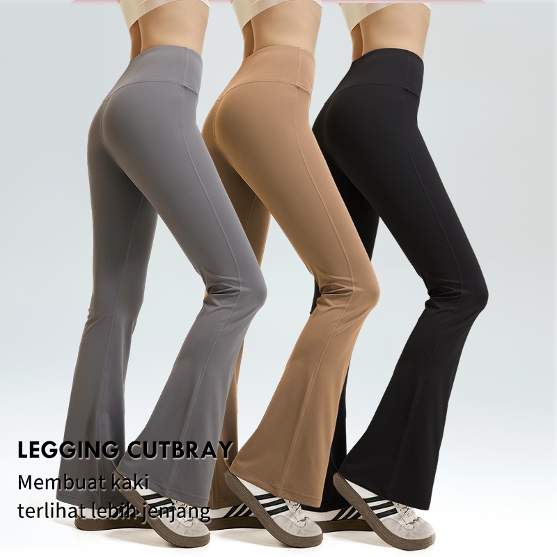 Jual Celana Senam Legging Cutbray Olahraga Wanita Premium Jumbo Panjang Sport Yoga Joging Lari ...
