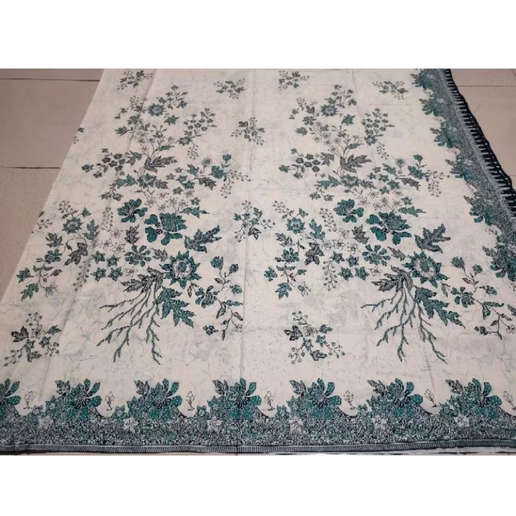 Jual Kain batik solo akar bunga rambat tosca | Shopee Indonesia